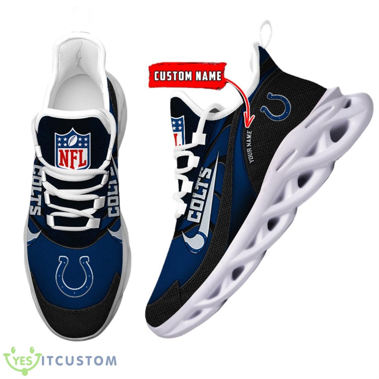 Indianapolis Colts NFL Nike Swoosh 2024 Custom Name Max Soul Shoes ...