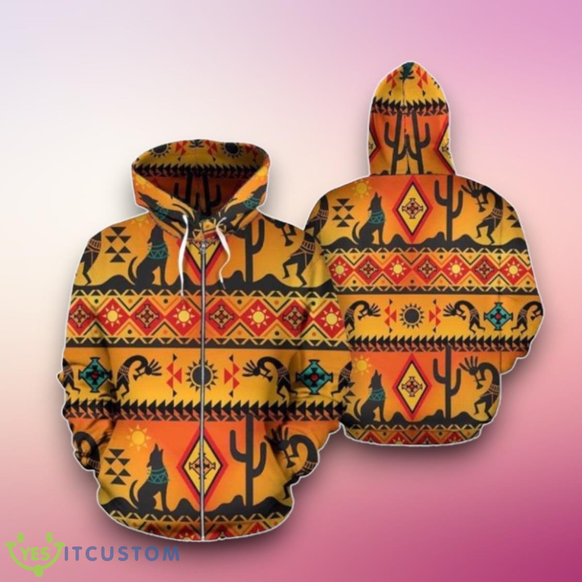 Kokopelli Myth Yellow Native American Up 3D Hoodie Best Gift - YesItCustom