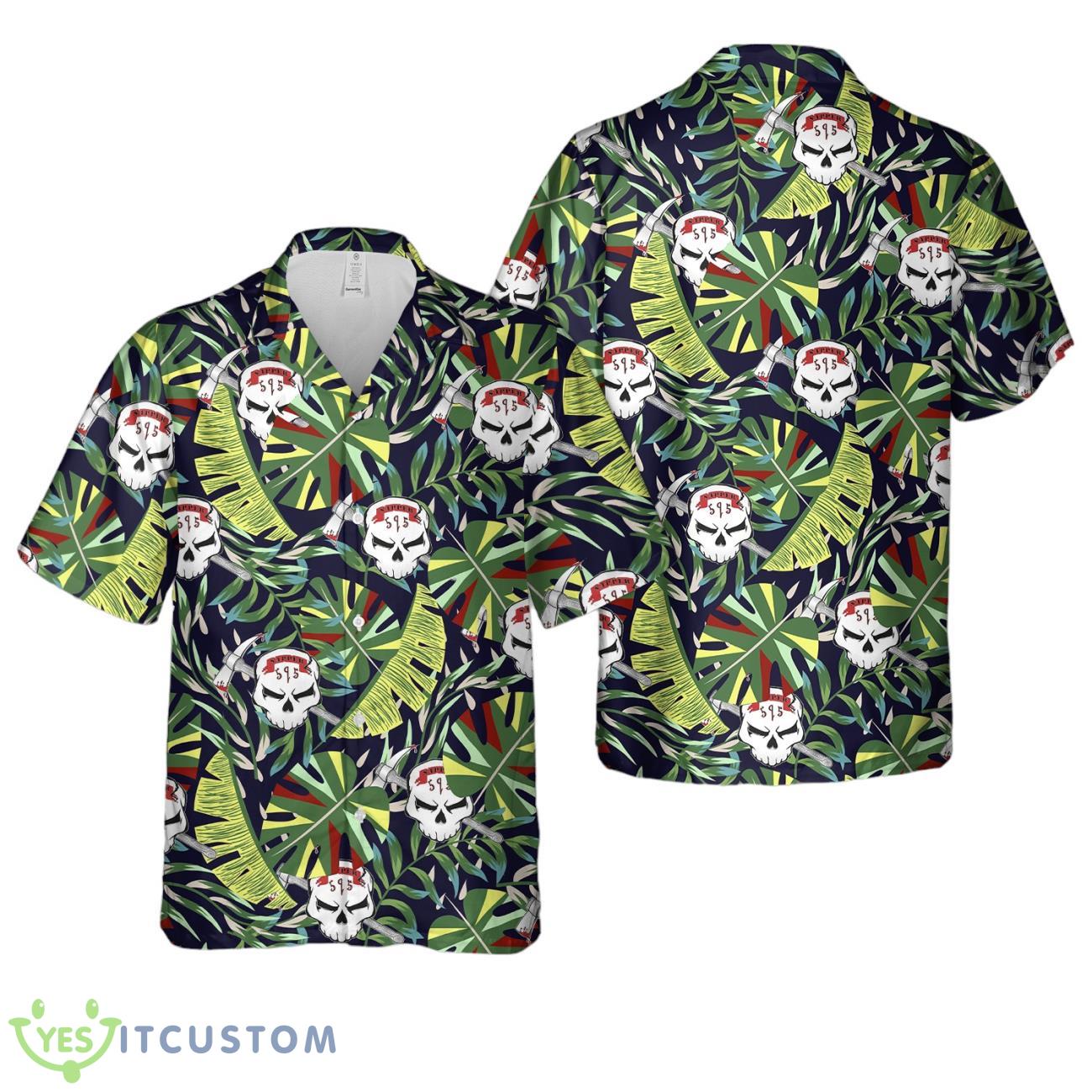 US Army 595th Sapper Company Roughnecks Hawaiian Shirt - YesItCustom