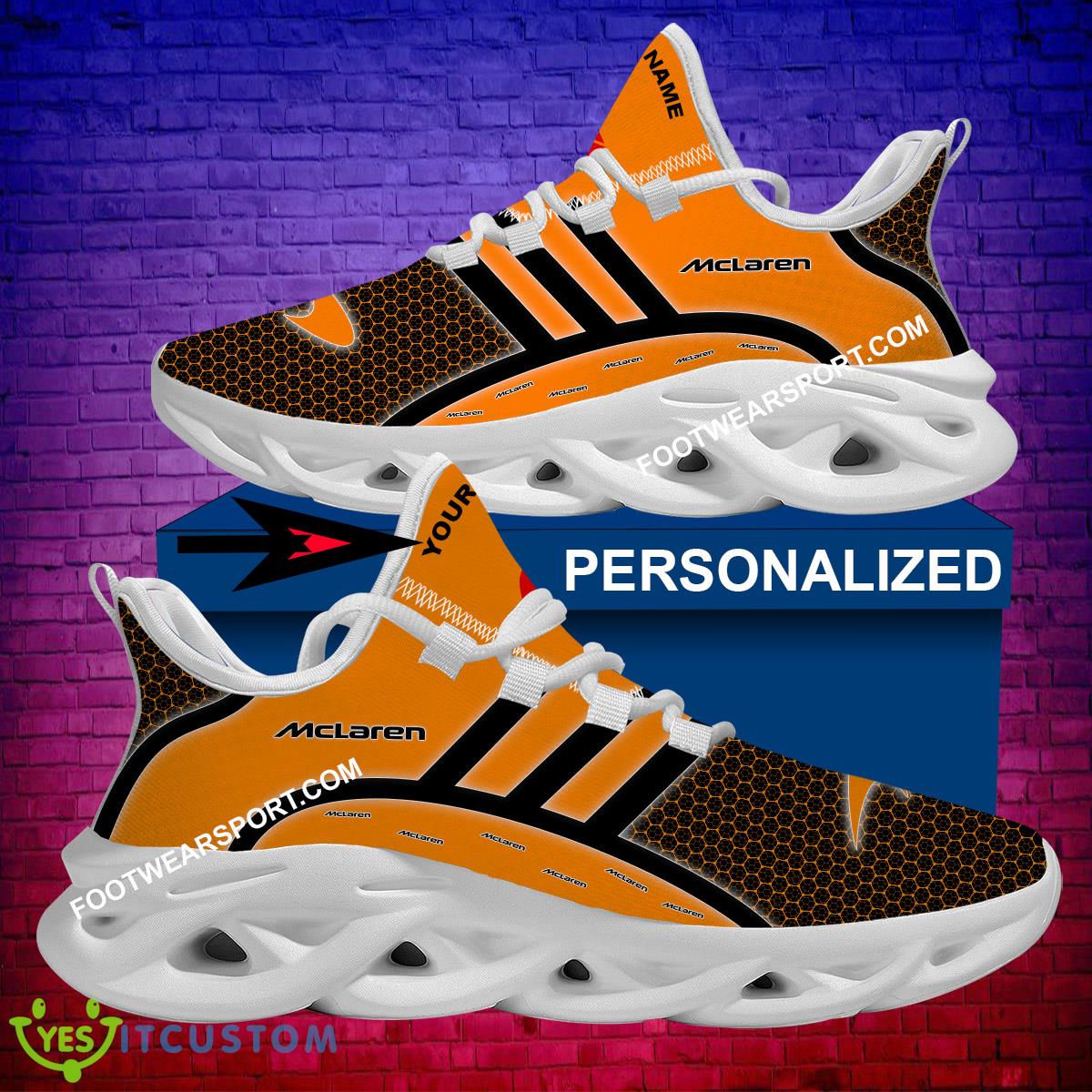 Custom Name F1 Racing McLaren Formula 1 Team Sport Sneaker Trendsetting ...
