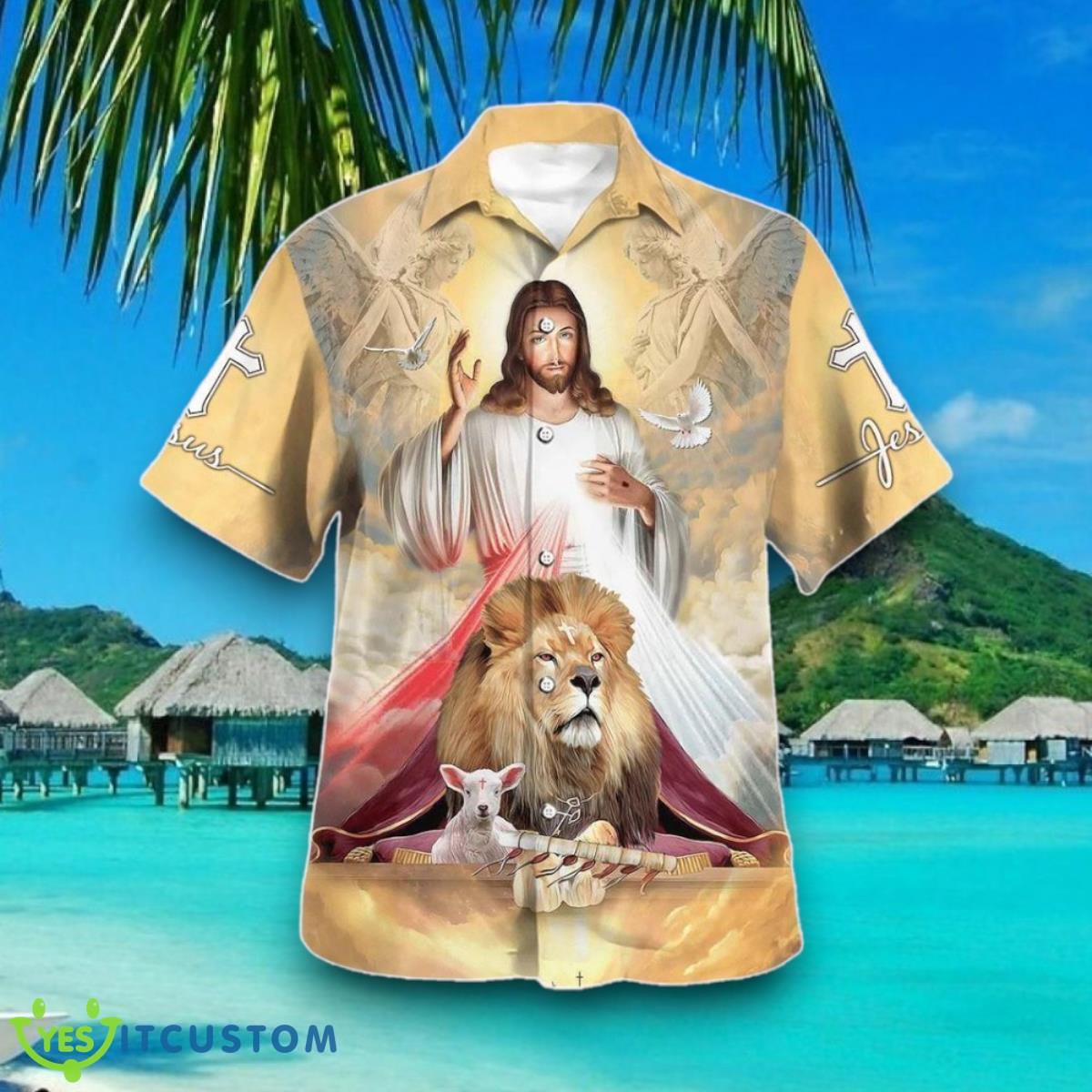 Jesus The Lion And The Lamb Hawaiian Shirts Best Gifts - YesItCustom
