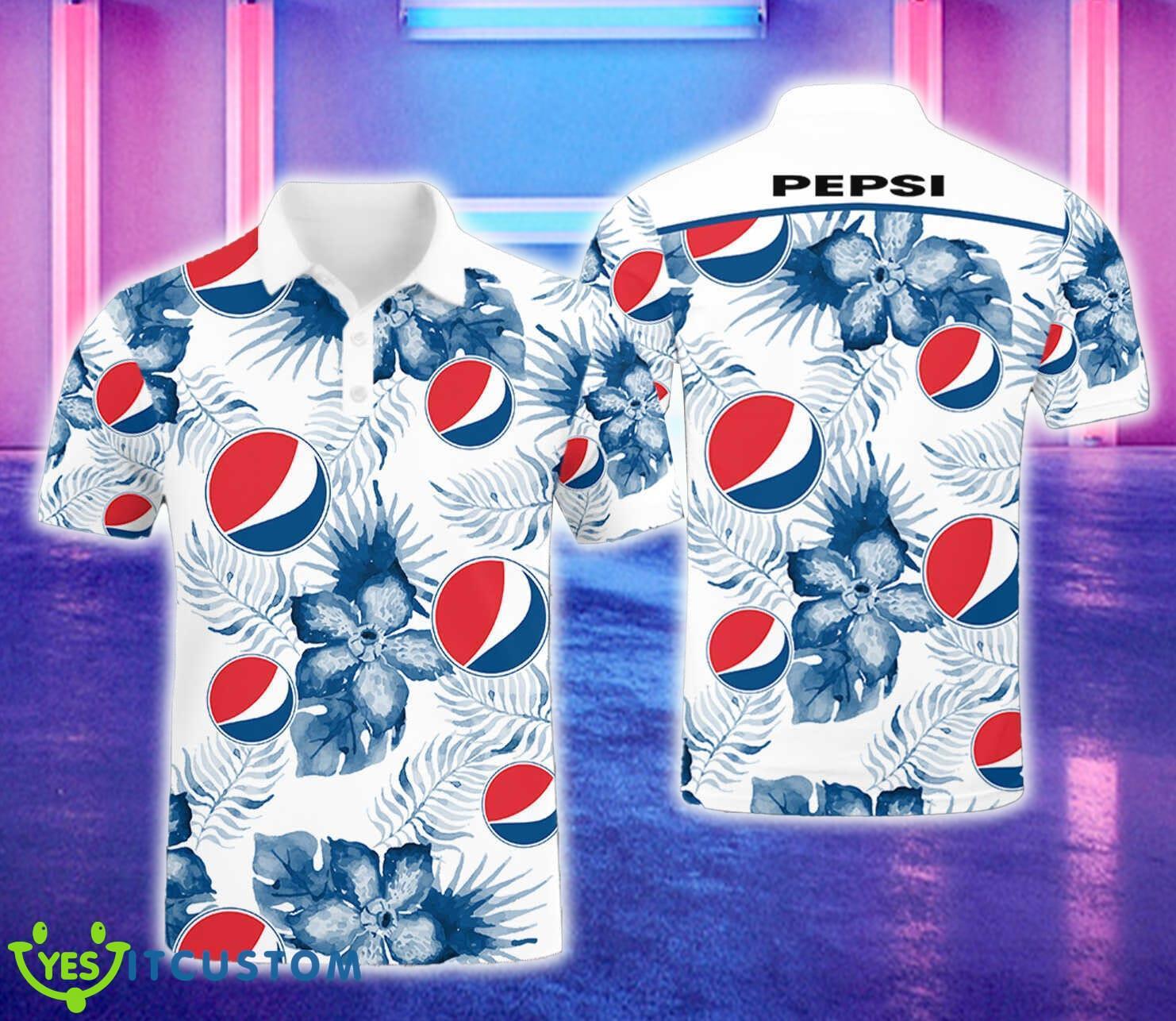 Pepsi 3D Polo Shirt Brand Pattern White For Fans - YesItCustom