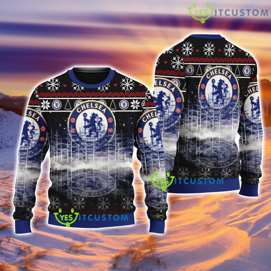 Chelsea Fc Logo Christmas Ugly Sweater New Designs For Fans - YesItCustom