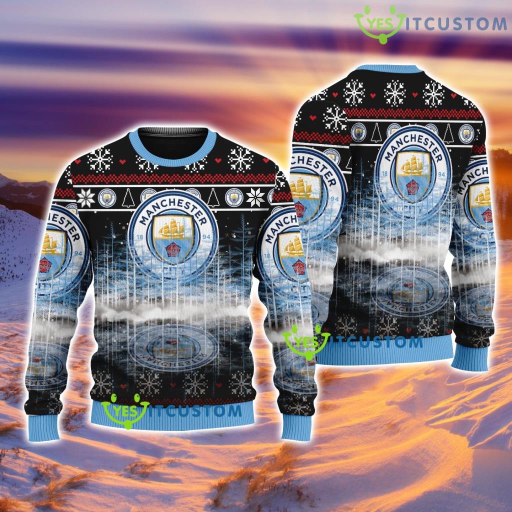 Manchester City Fc Logo Christmas Ugly Sweater New Designs For Fans ...
