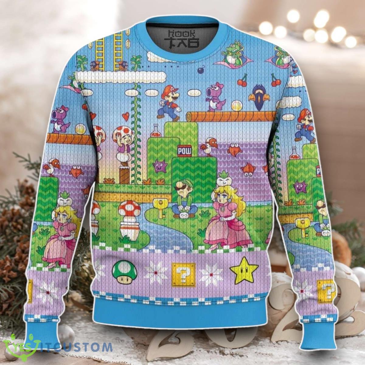 Super Mario Ugly Sweater Best Gift - YesItCustom