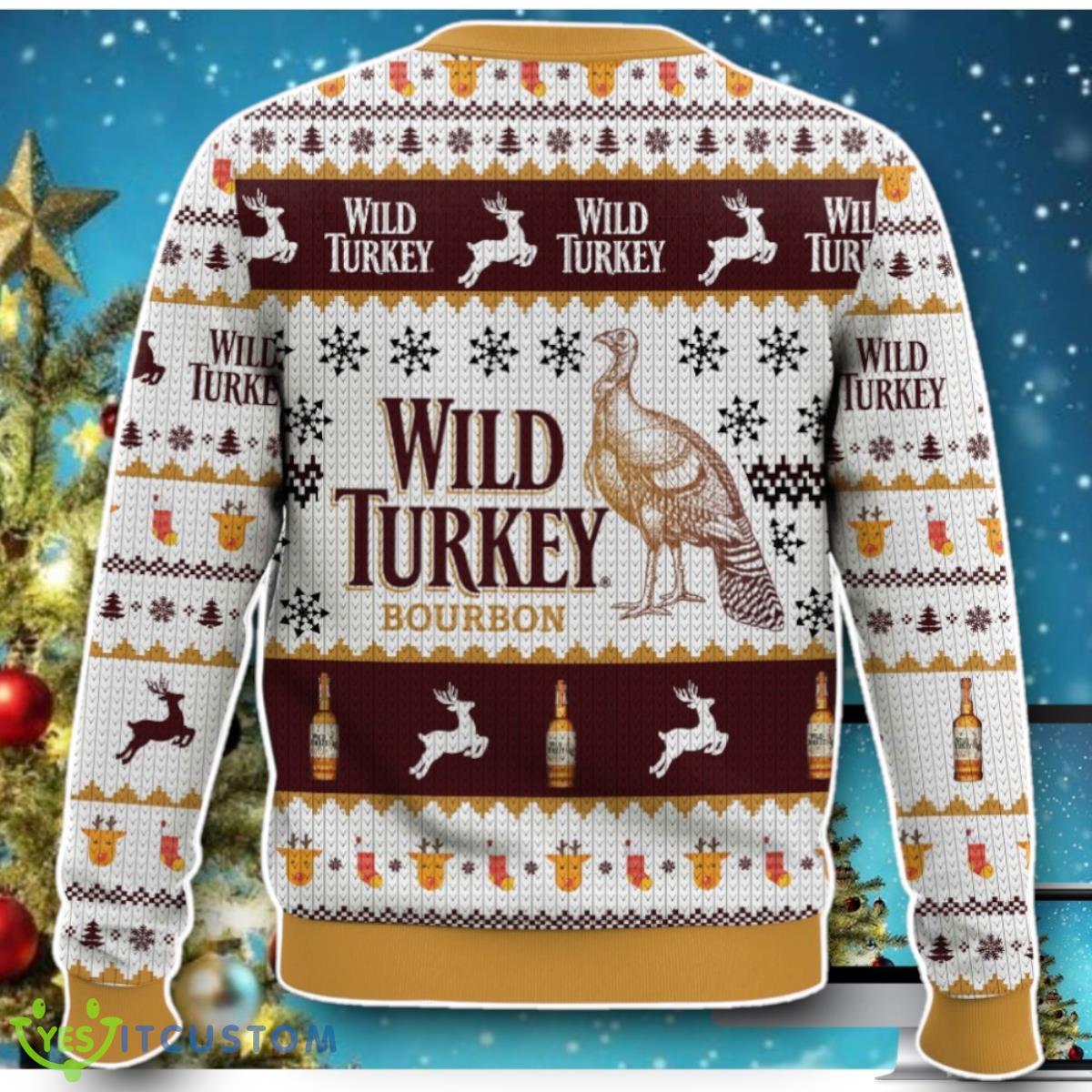 Wild Turkey Ugly Sweater Impressive Gift - YesItCustom