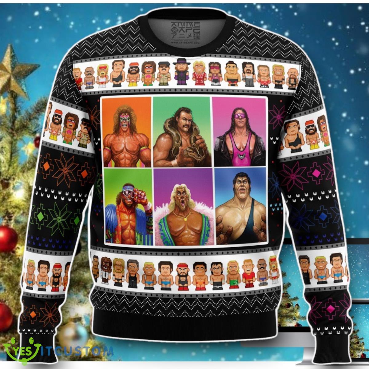 WWF Wrestling Legends Ugly Christmas Sweater Impressive Gift - YesItCustom